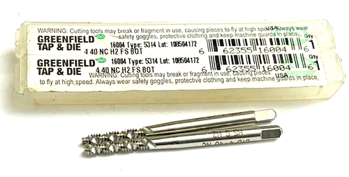 Greenfield 4-40 NC H2 FS BOTTOM HSS Spiral Taps(2) 🇺🇸 | eBay
