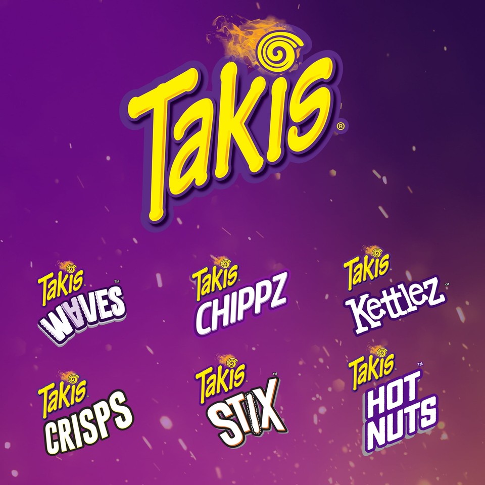 Takis Fuego 17 oz Fiesta Size Bag, Hot Chili Pepper & Lime Rolled ...