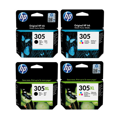 Original HP305 BK & COLOUR Ink Cartridge for DeskJet 2710 2720 plus ...