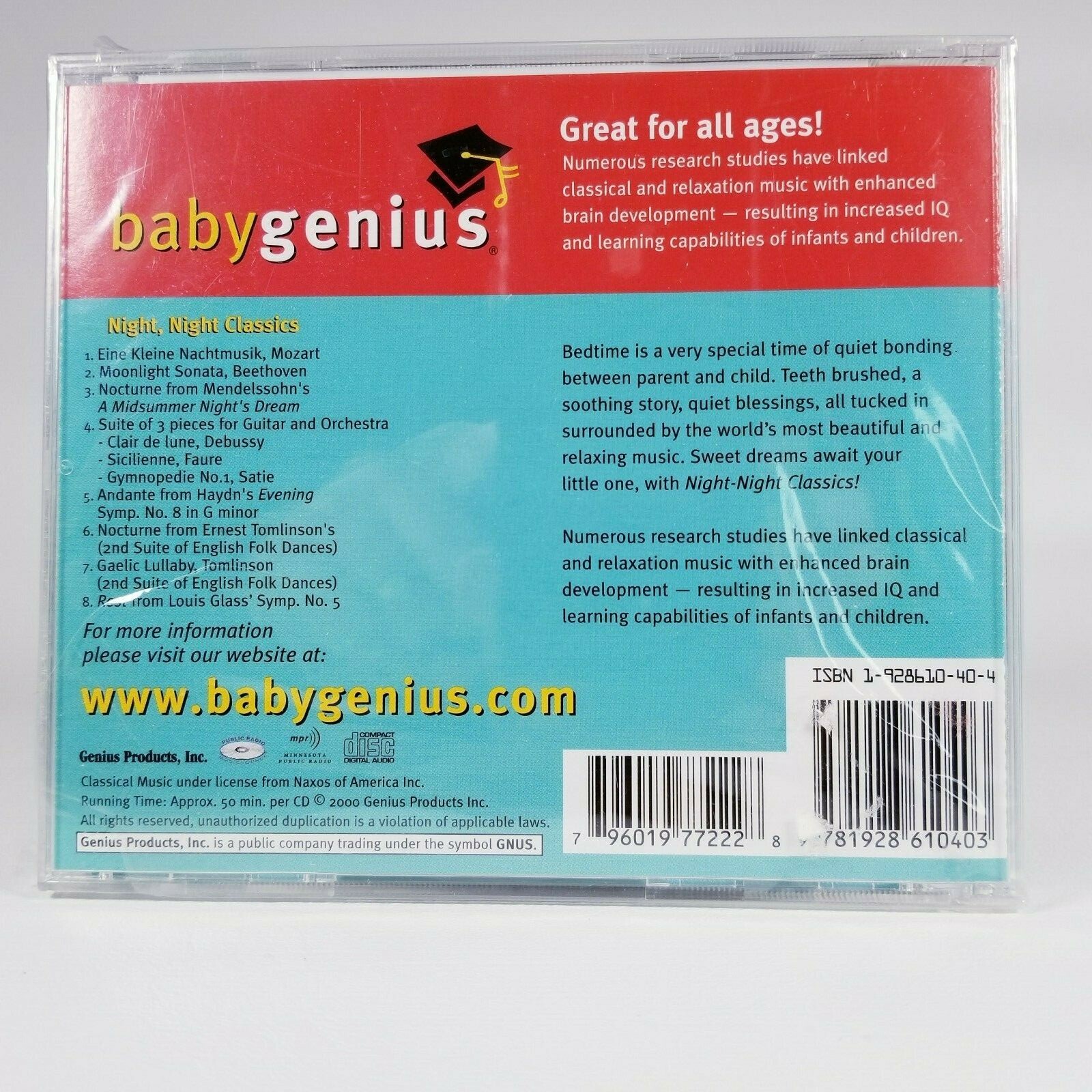 Baby Genius Classical Series: Night Night Classics Increase Baby IQ and ...