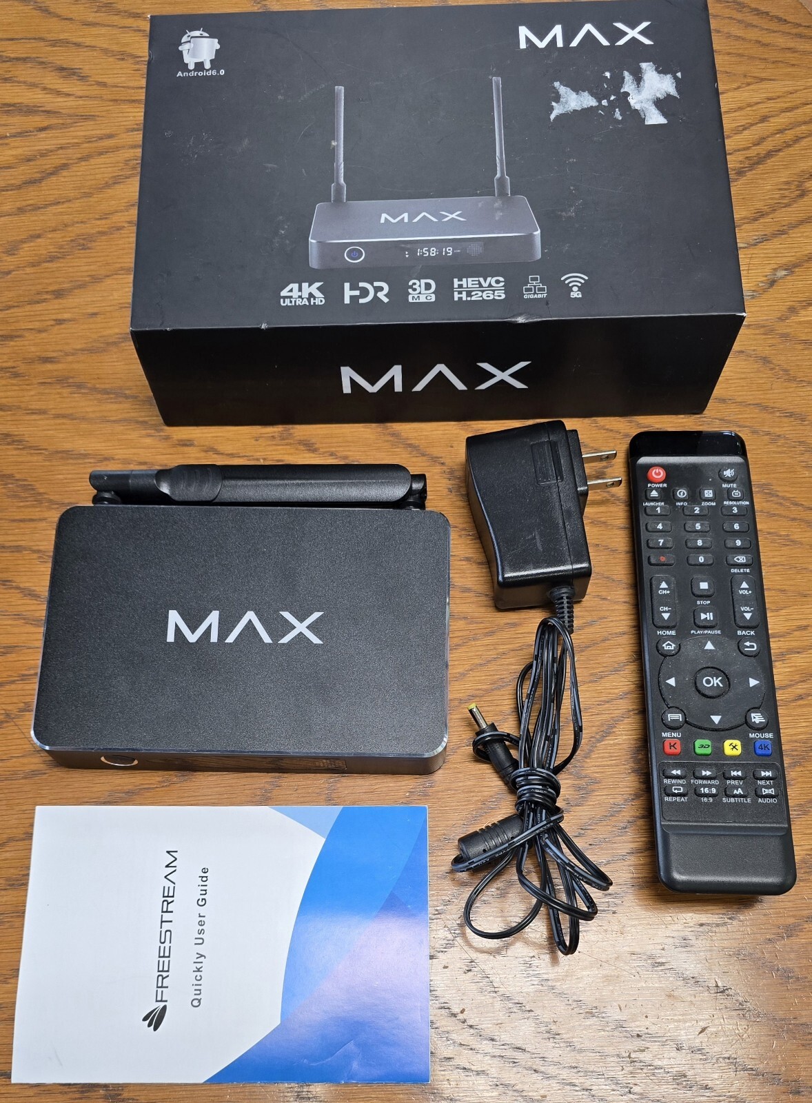Freestream Android 6.0 4k Ultra HD TV Stream Box W/ Remote And Power ...
