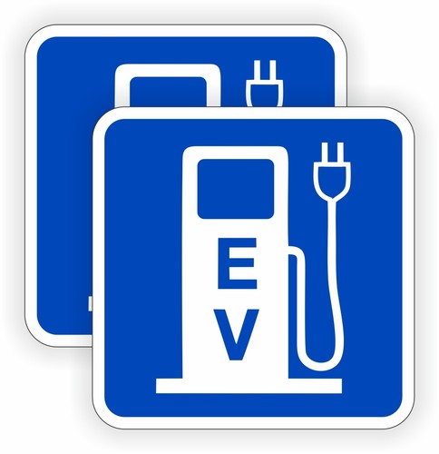 (2) EV Charging Station Stickers Decals / Electric Vehicle Charger ...