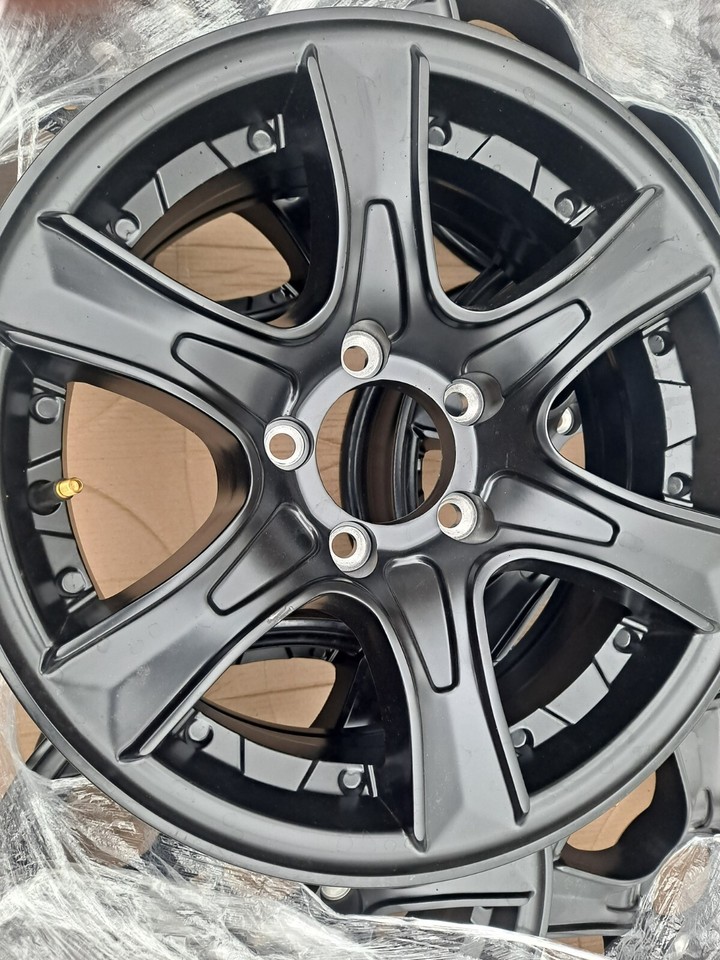 15X6 5x4.5 THOROUGHBRED MATTE BLACK RV BOAT CAMPER TRAILER CITY DIRECT ...