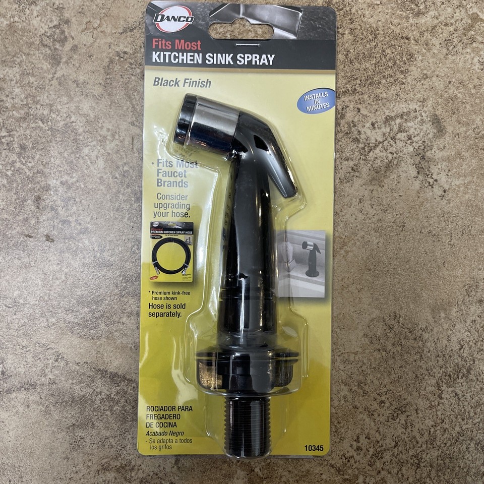 DANCO Economy Kitchen Side Spray with Guide in Black Finish Easy ...