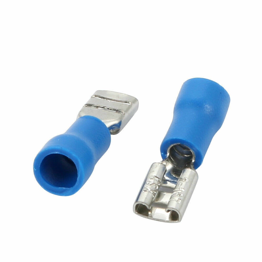 23 Pcs FDD2-187 2.3mm Dia Bolt Blue Pre Insulated Spade Crimp Terminals ...