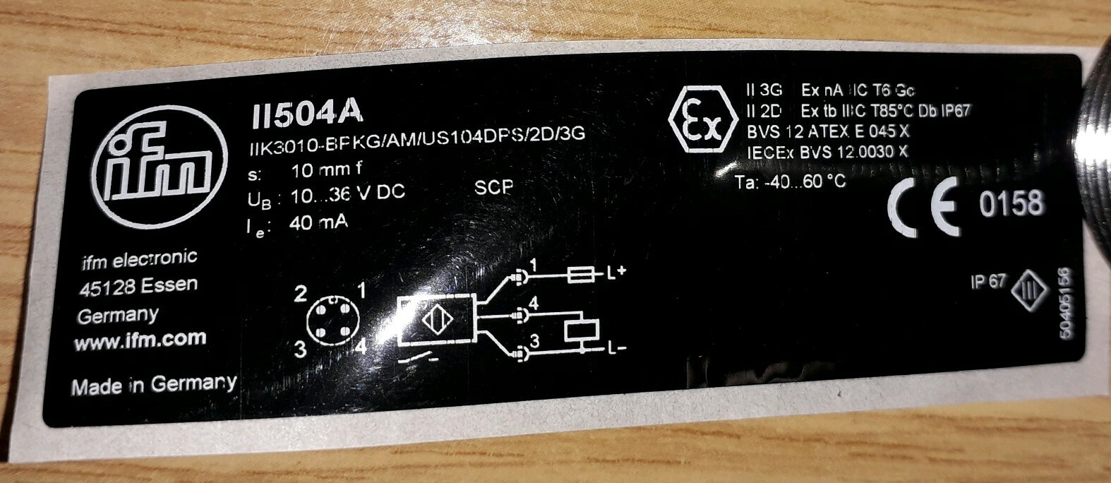 IFM Proximity Sensor II504A | eBay