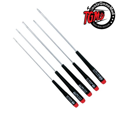 Wiha 5pc Precision Long Blade Phillips & Slotted Mini Screwdriver Set ...