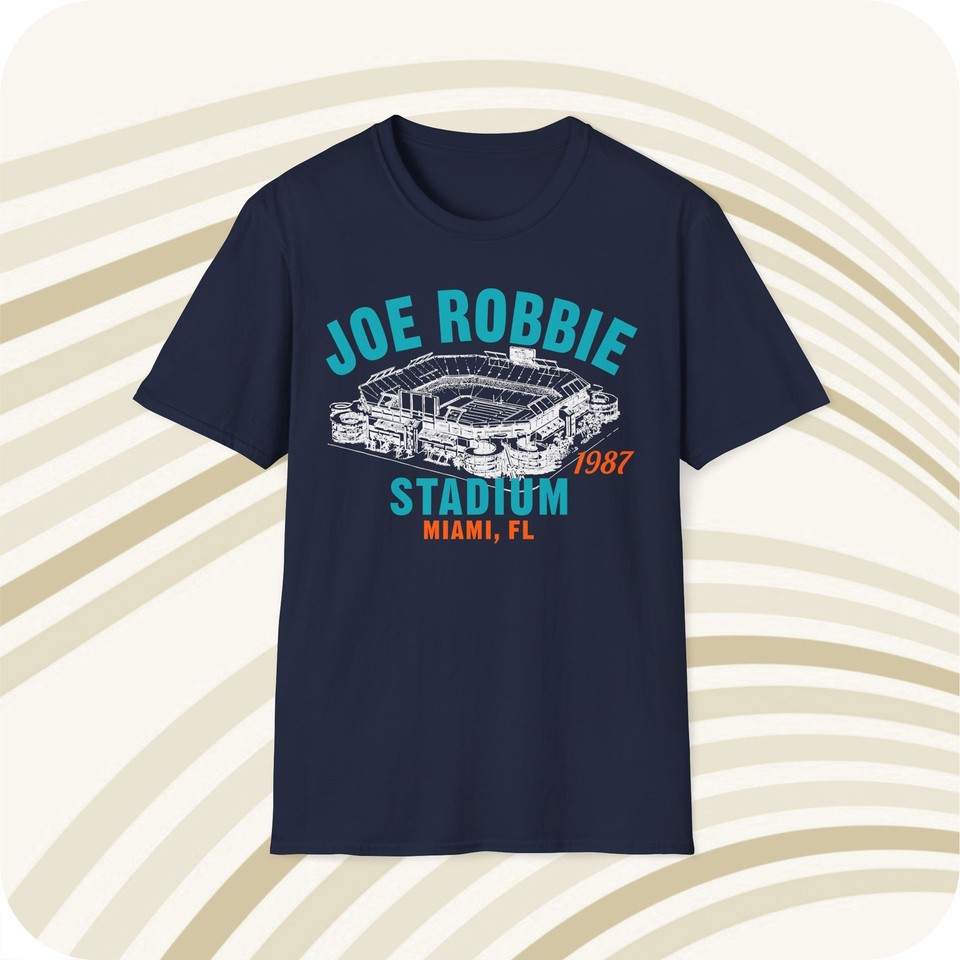 Joe Robbie Stadium 1987 Classic Cut Football T-Shirt - Miami Dolphins ...