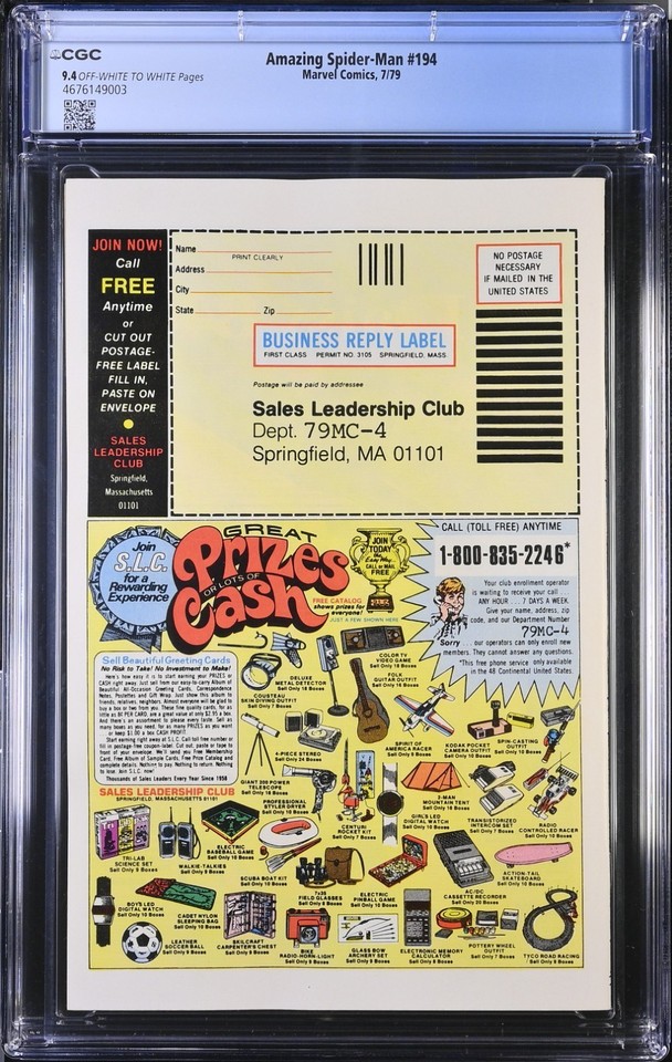 Amazing Spider-Man #194 (1979) Key 1st Black Cat CGC 9.4 DZ265 | eBay