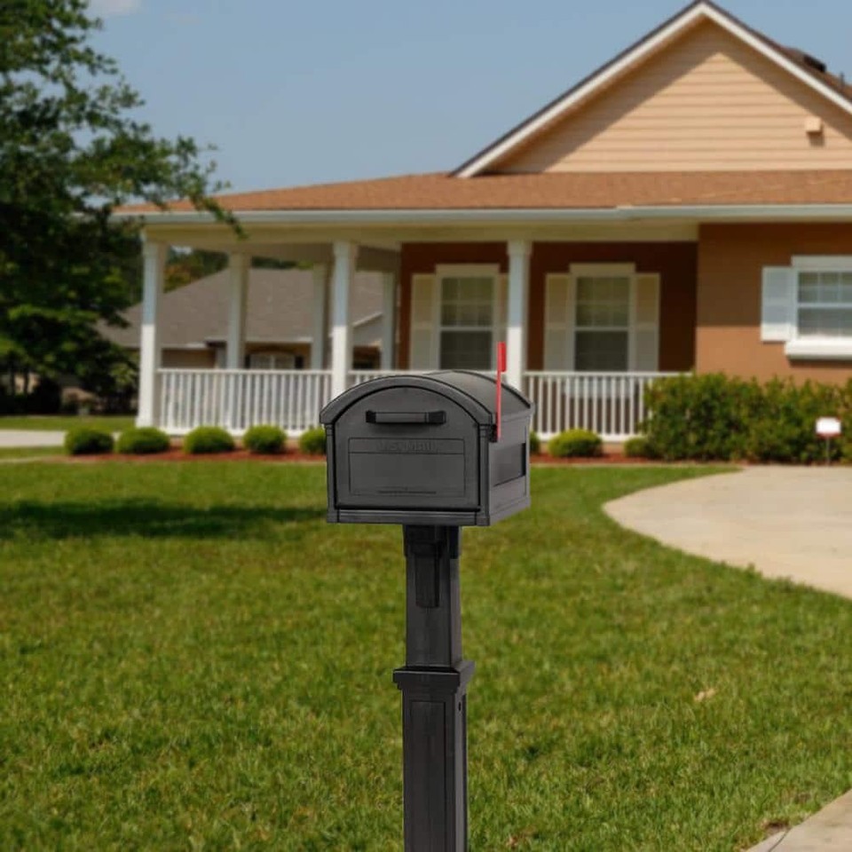 Architectural Mailboxes Post Combo Set Black Plastic Extra Large Parcel ...