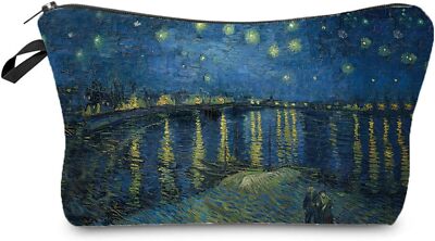 Van Gogh Starry Night Over the Rhone Cosmetic Bag Cute Makeup Travel ...