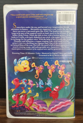 Disney Vhs The Little Mermaid 1989 Controversial Cover