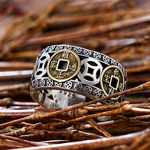 Five Emperors Coins Ring Emperor Coin Chinese Feng Shui NEW | eBay ...