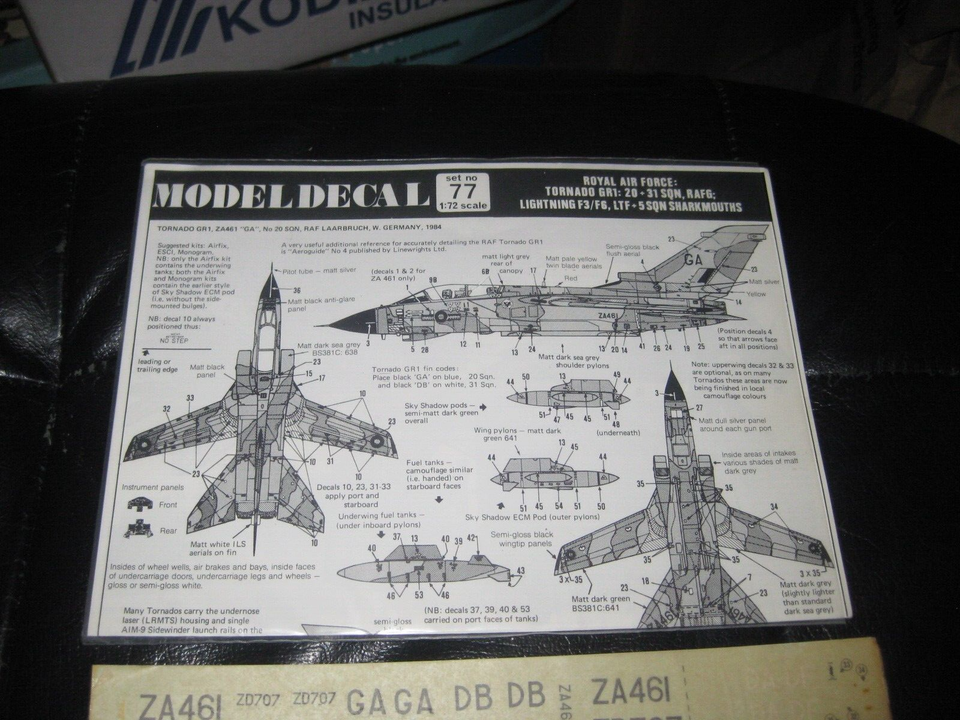 Royal Air Force: Tornado GR1: 20+31 Sqn, RAFG; Lightning F3/F6-Model ...