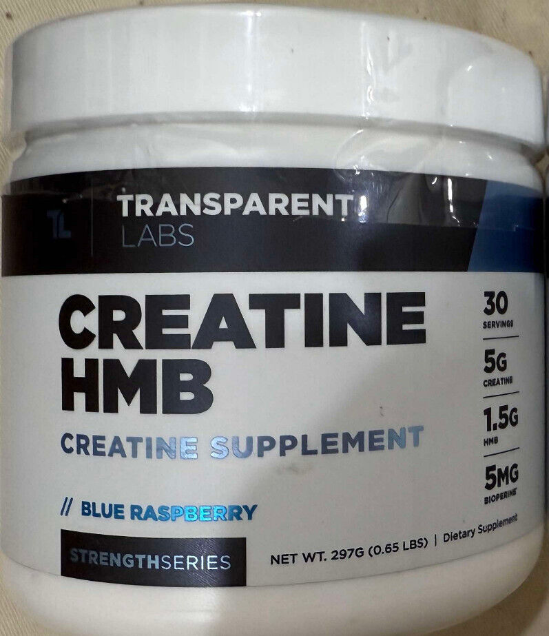 Transparent Labs Creatine Monohydrate HMB Blue Raspberry 297g New Shipp ...