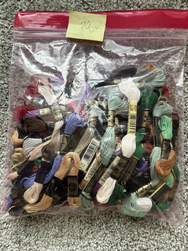 Huge Lot 172 Skeins Embroidery Thread Floss DMC/JP Coats/Iris Sewing ...