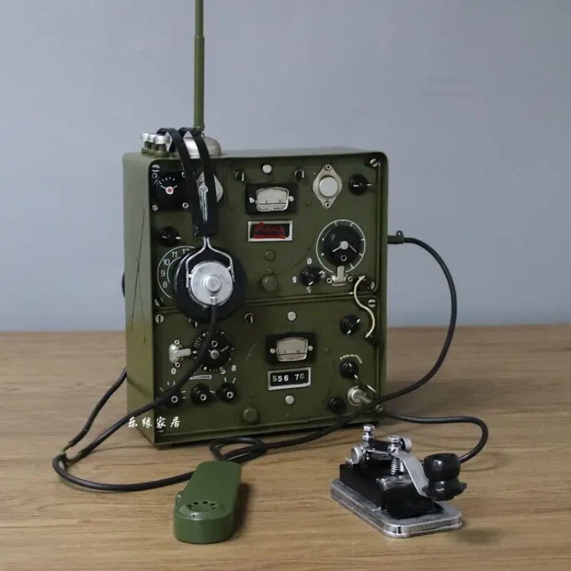 Tin Telegraph Model Wrought Iron Retro Nostalgic Radio Transmitter ...