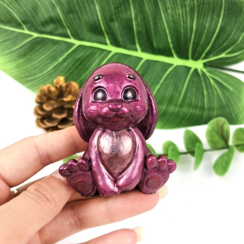 3D Animal Silicone Molds Long Ears Rabbits Ornament Resin Casting Molds ...