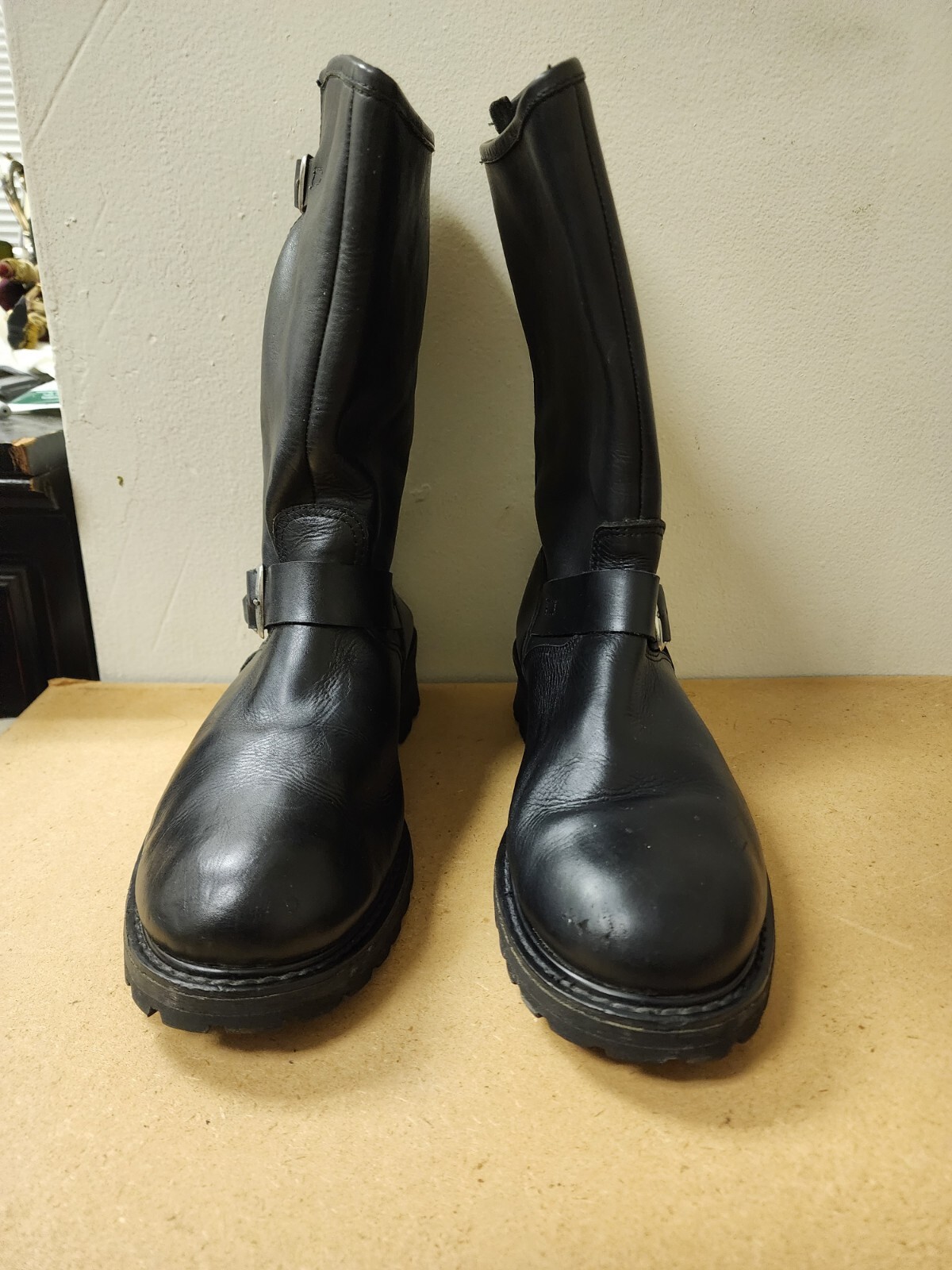 Land Rover Black Leather Harness Boots Men's 10 - Gem