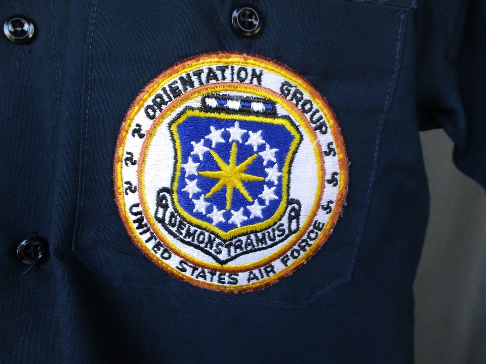 USAF Blue ORIENTATION GROUP Utility, Fatigue Shirt w Patches, Squadron ...
