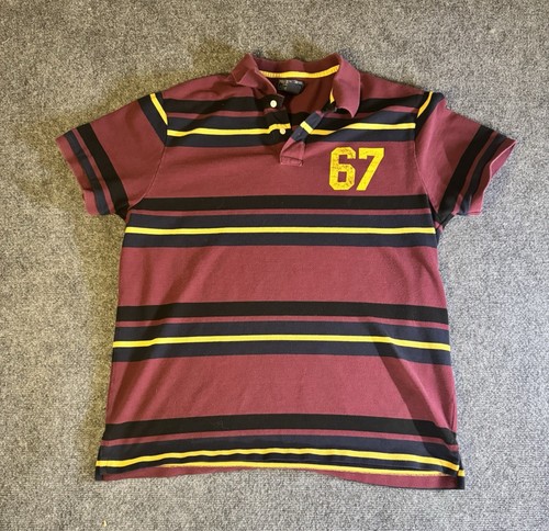 Polo Jeans Co. Ralph Lauren 67 Polo Shirt Striped Short Sleeve Mens ...