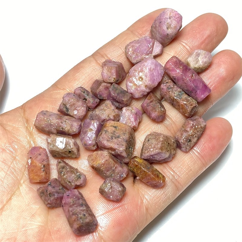 56g Natural Red Corundum Ruby Crystal Rough Mineral Specimen healing ...