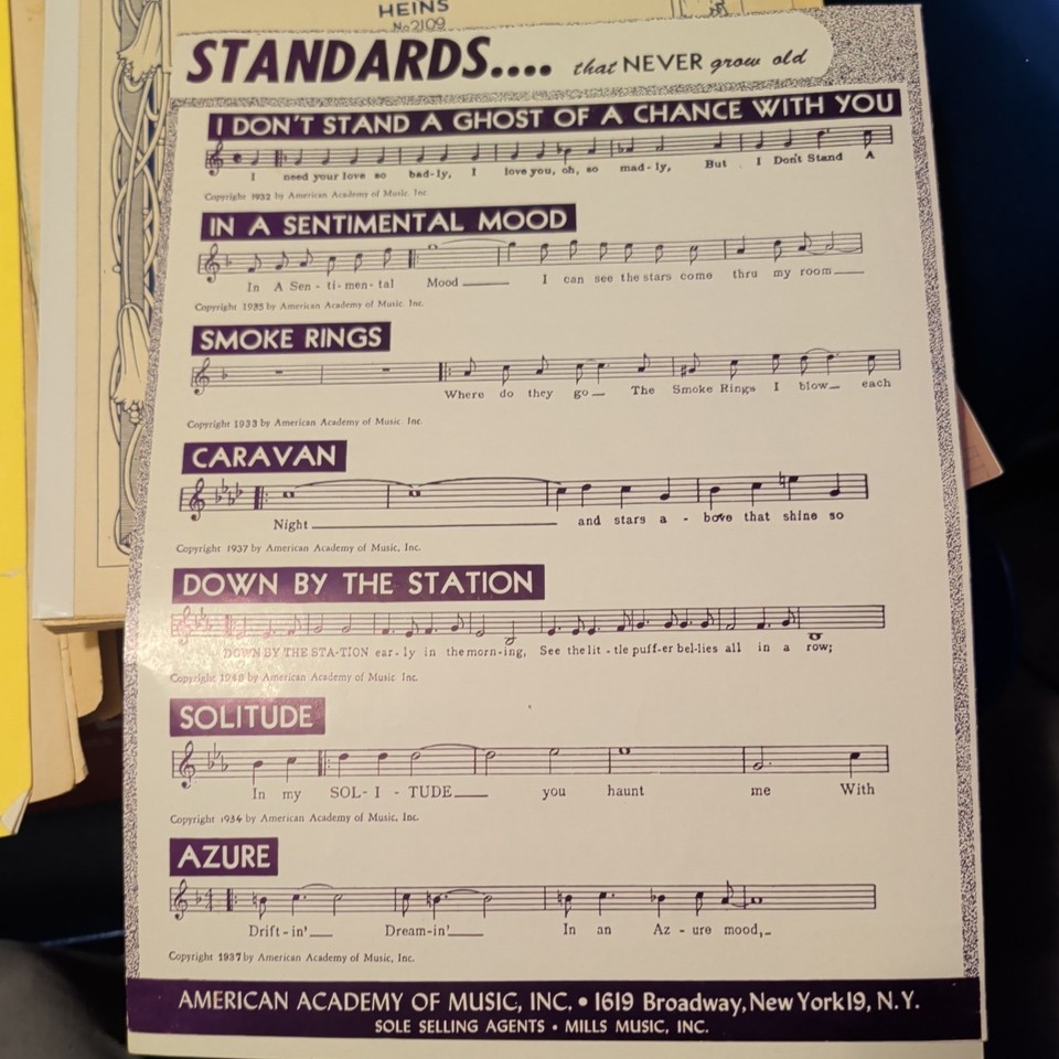 Duke Ellington "Caravan" Sheet Music 1937 American Academy Of Music ...