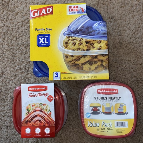 Glad And Rubbermaid Tupperware Lot Of 10 Brand New | eBay