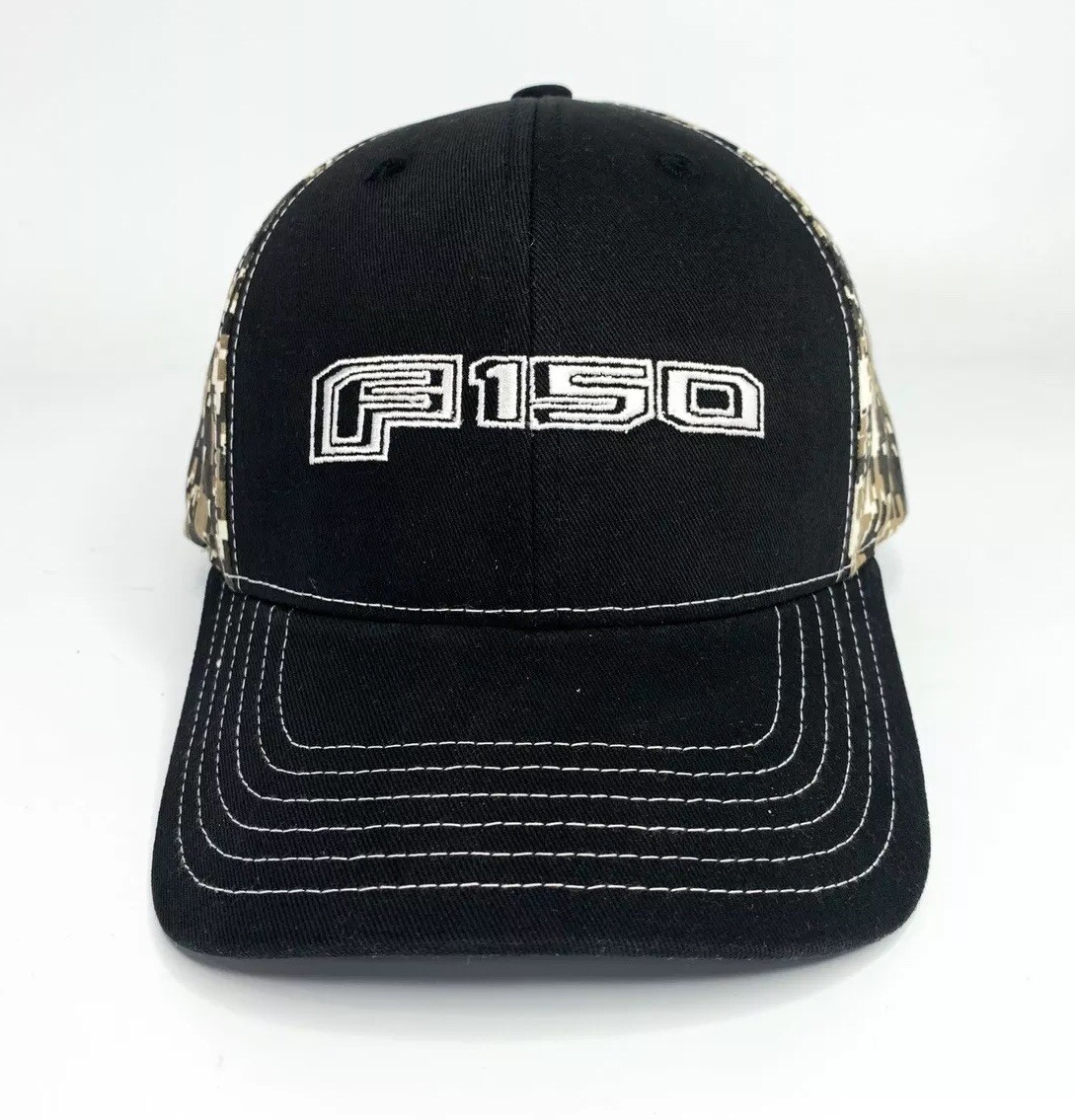 Hat / Cap w/ Ford F-150 Script Emblem - Black / Brown Digital Camo | eBay