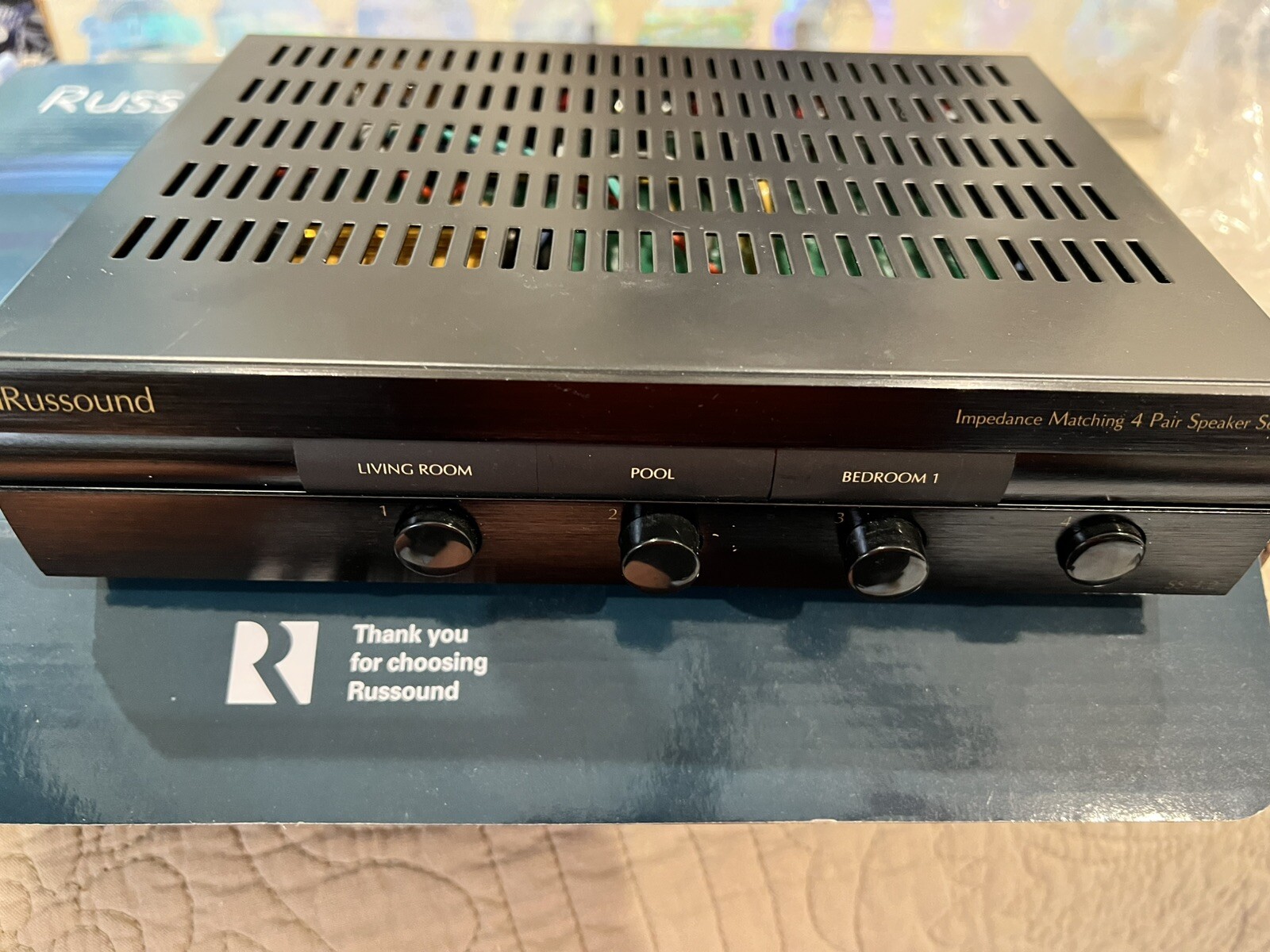 Russound SS-4 4 Pair Stereo Speaker Selector Switch, Auto Impedance ...