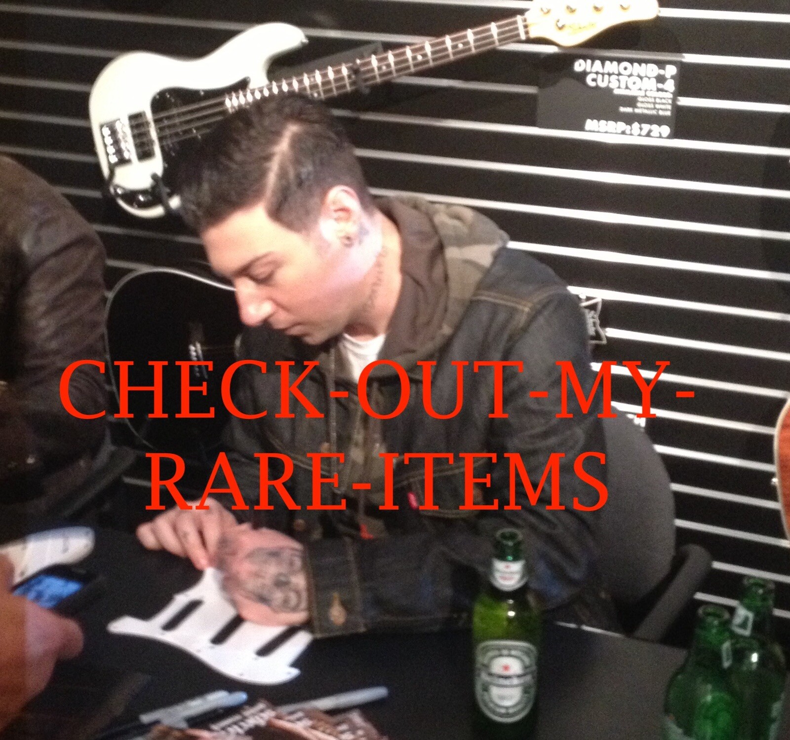 Avenged Sevenfold signed guitar X5 Synyster Gates M Shadows A7X Proof ...