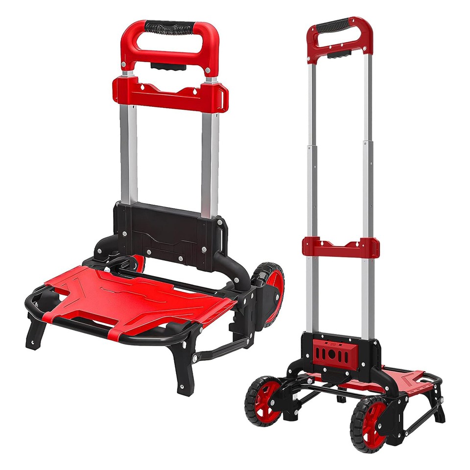 Magna Cart 150lb Weight Capacity Foldable Hand Truck Cart w/ Bungee ...