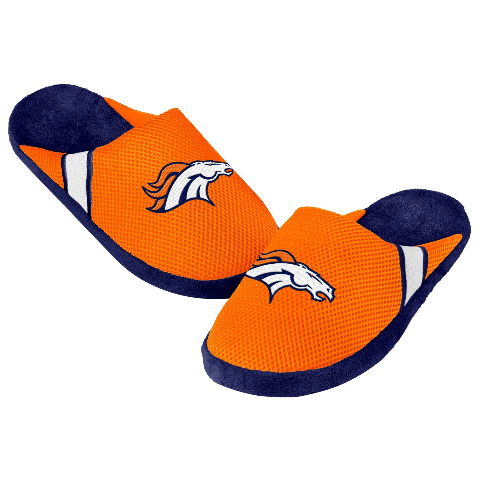 Denver Broncos Jersey Mesh SLIDE SLIPPERS New - FREE SHIPPING | eBay
