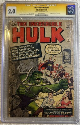 The Incredible Hulk #5 CGC SS 2.0 Signed Stan Lee Silver Age Early Hulk ...