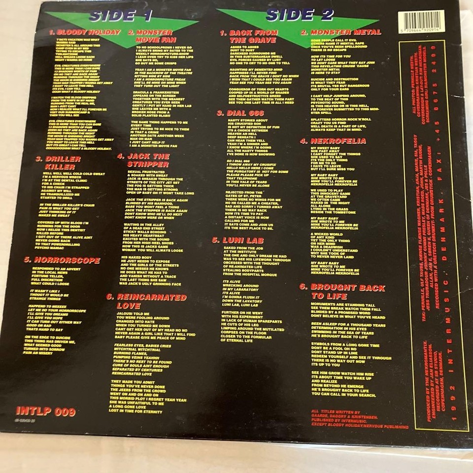 Necromantics LP Record Psychobilly 1992 Denmark Horror Psycho Billy ...