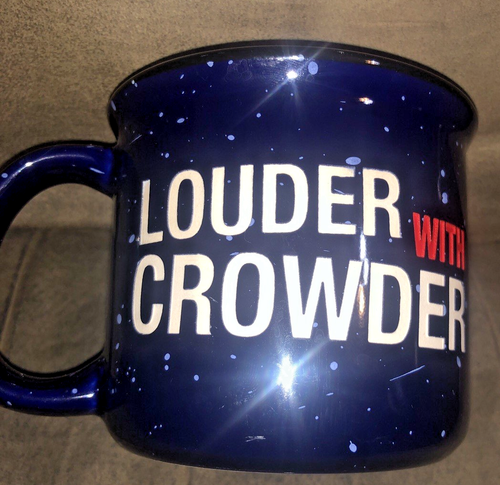 Louder with Crowder Retired Mug Etched Lettering Blue Speckled | eBay