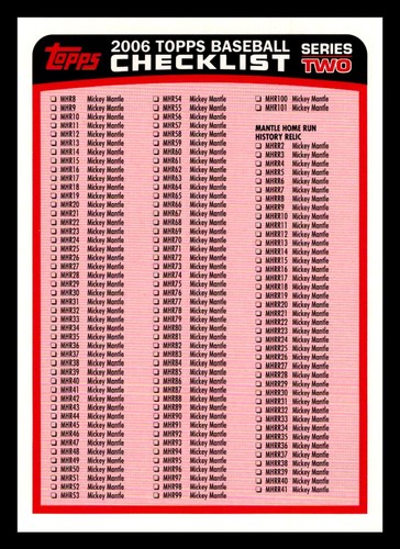 2006 Topps Base #3 - Checklist Series 2: Inserts CL - | eBay
