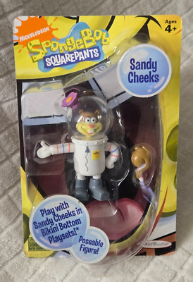 Nickelodeon Spongebob Squarepants SANDY CHEEKS Poseable 3.5" Figure ...