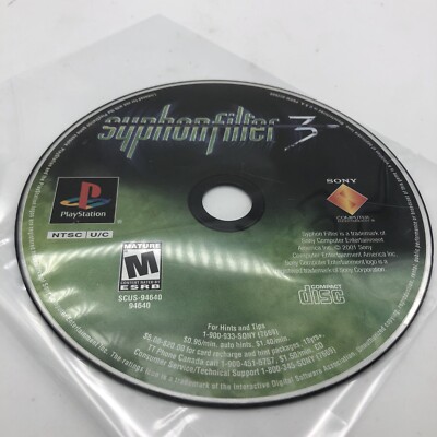 Syphon Filter 3 (Sony PlayStation 1, 2001) PS1 Disc Only 711719464020| eBay