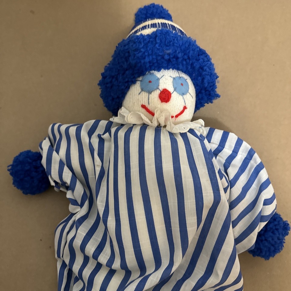Vintage Handmade Cloth/Rag Clown Doll - - Year Unknown 28” | eBay