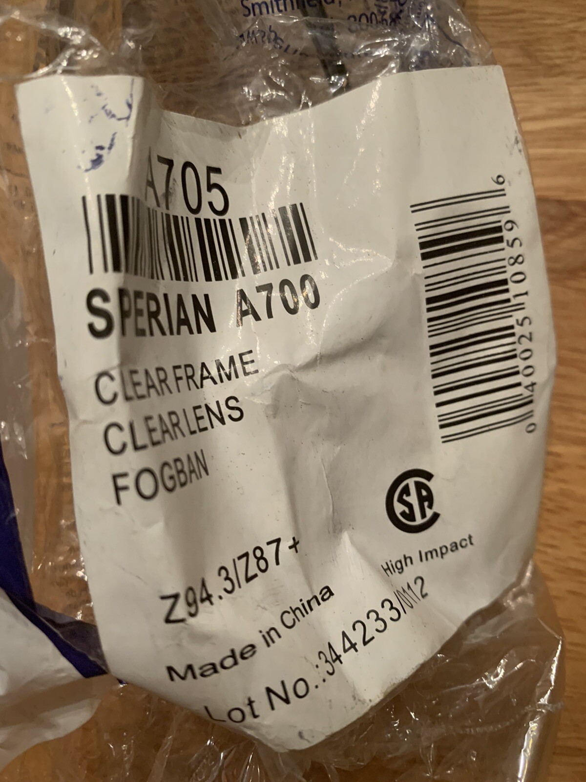 Case of 10 Honeywell uvex A705 A700 Anti-fog Safety Glasses With Clear ...