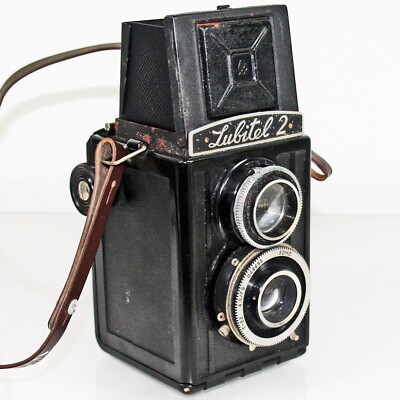 LUBITEL 2 SOVIET TWIN LENS LOMO RUSSIAN ROLL FILM CAMERA & ORIGINAL ...