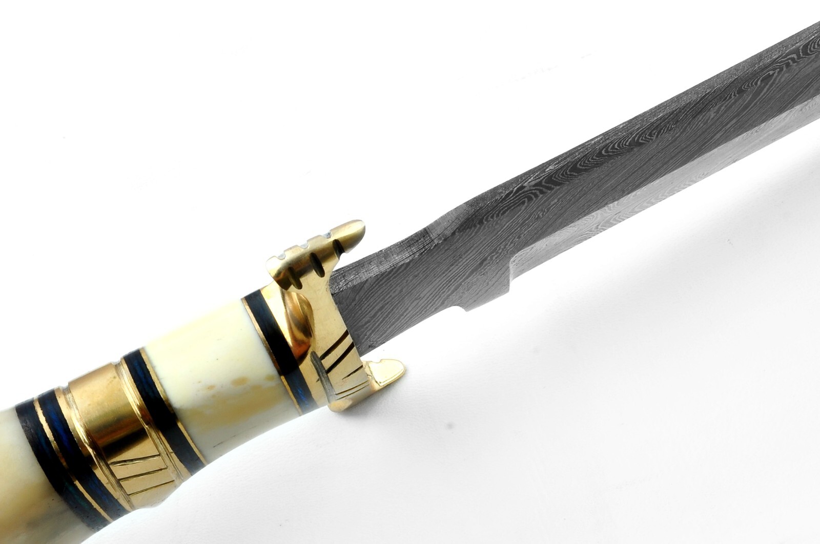 Damascus Steel, Boing Knife, Handmade Hunter, Fixed Blade Knifo Camping ...