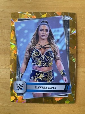 2025 Topps Chrome WWE Gold Geometric Refractor #95 Electra Lopez SN/50 ...