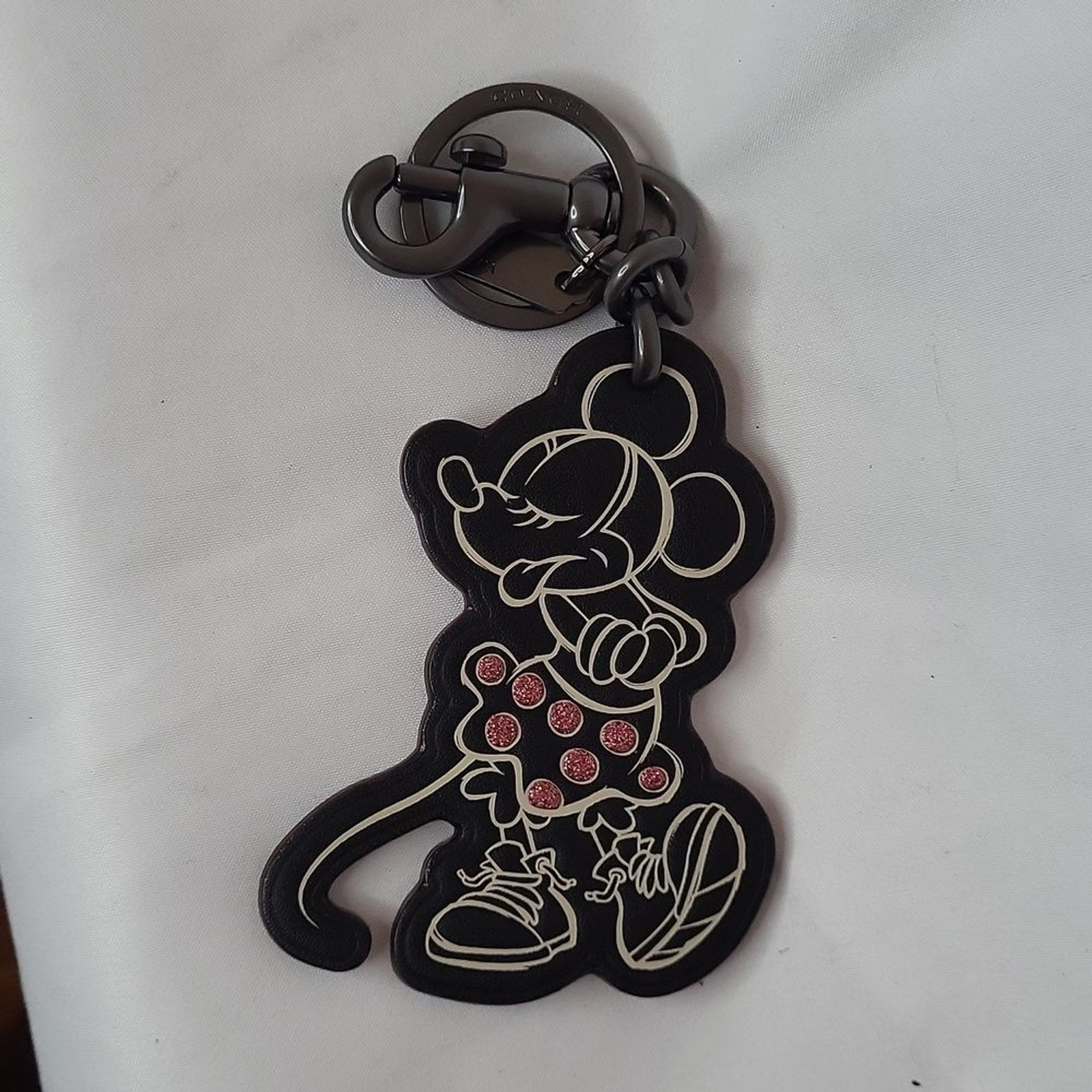 Disney x Coach Minnie Mouse Bag Charm Leather Black P… - Gem