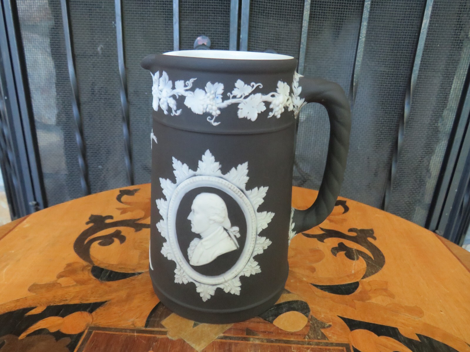 Wedgwood Jasperware George Washington Benjamin Franklin Trojan Pitcher ...