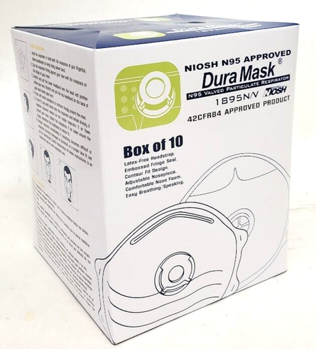 10 PACK - 1895N/V Valved Particulate Breathing Safety Cover N95 SEE ...