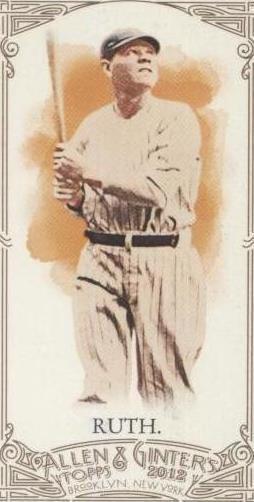 2012 Topps Allen & Ginter's - Babe Ruth #176 Mini Allen & Ginter Back ...