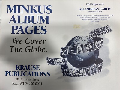 Minkus Album Pages- 1998 Supplement, All American- Part IV Booklet ...