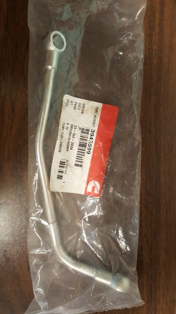 Genuine Cummins Fuel Drain Tube 3943599 for sale online | eBay